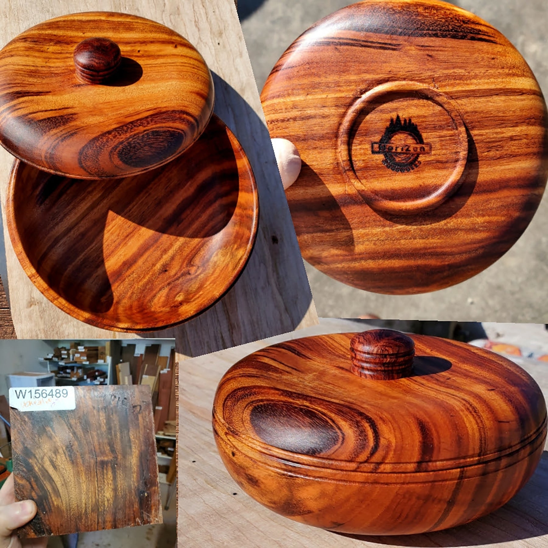 Goncalvo alves lidded box with bubinga knob – Cook Woods