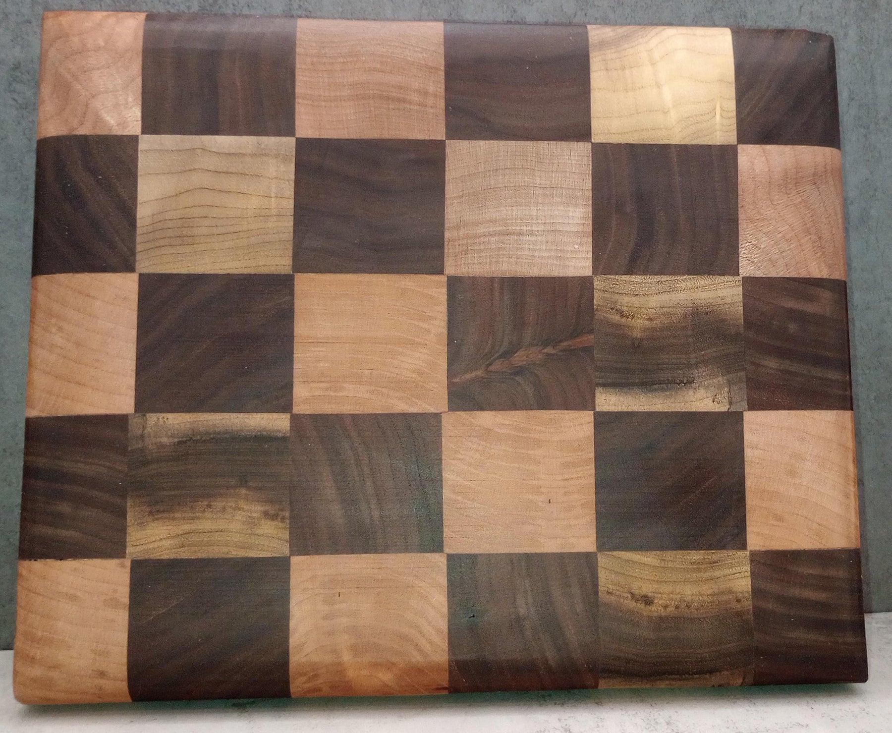 Checkerboard Trophy in Maple and Claro Walnut – Cook Woods