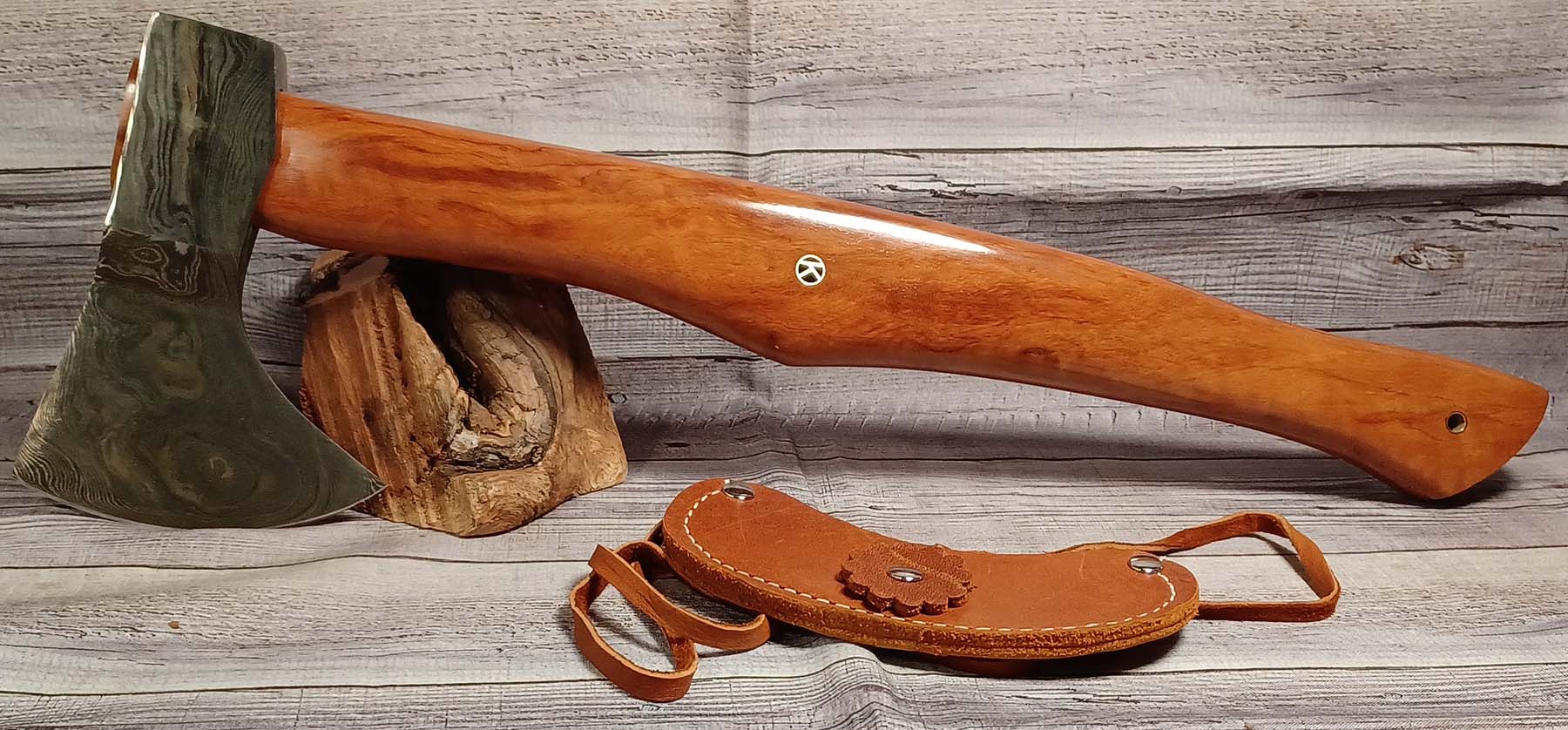 Damascus Hatchet with Rambutan Handle – Cook Woods