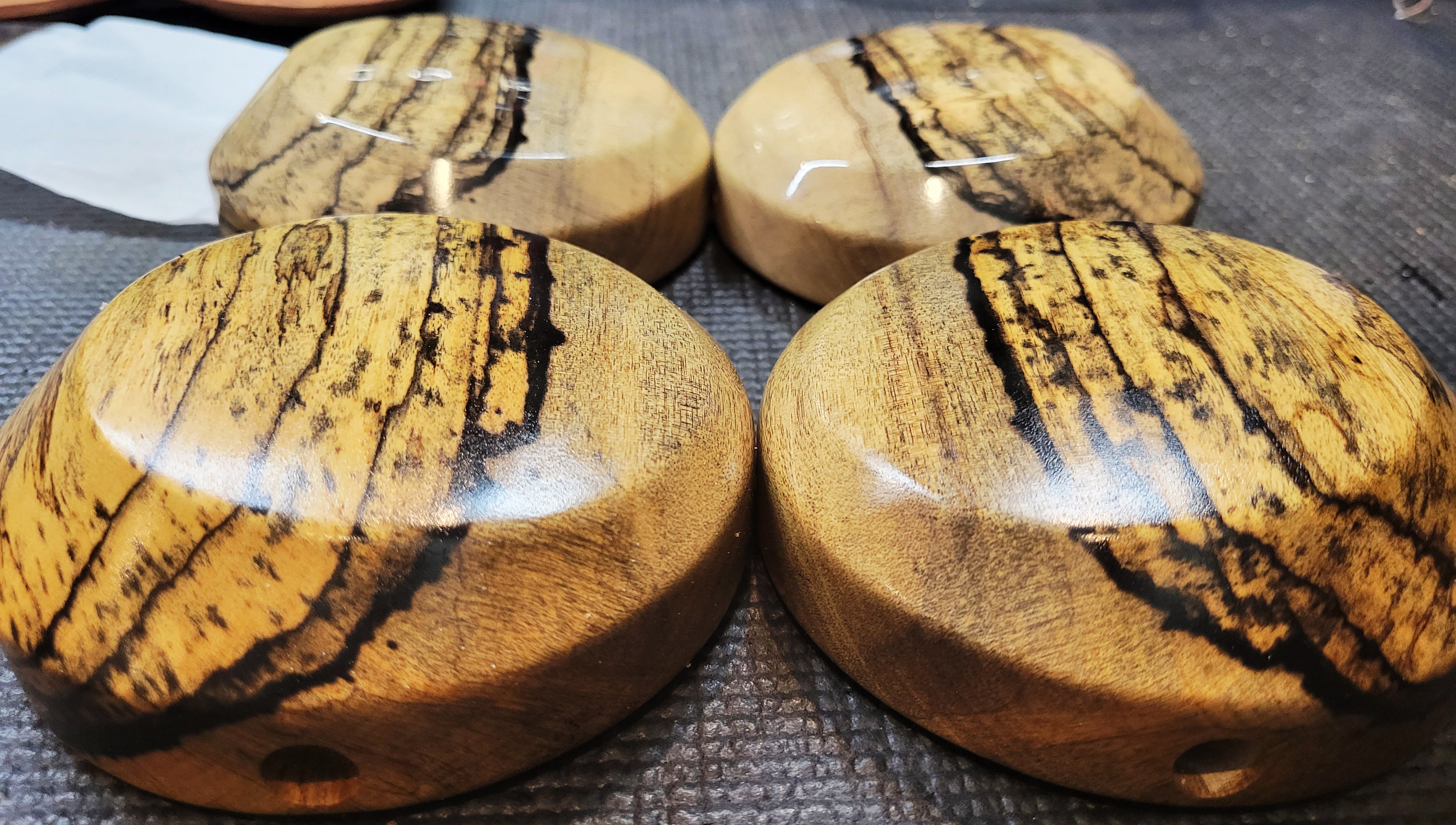 Headphone Cups in Black and White Ebony – Cook Woods