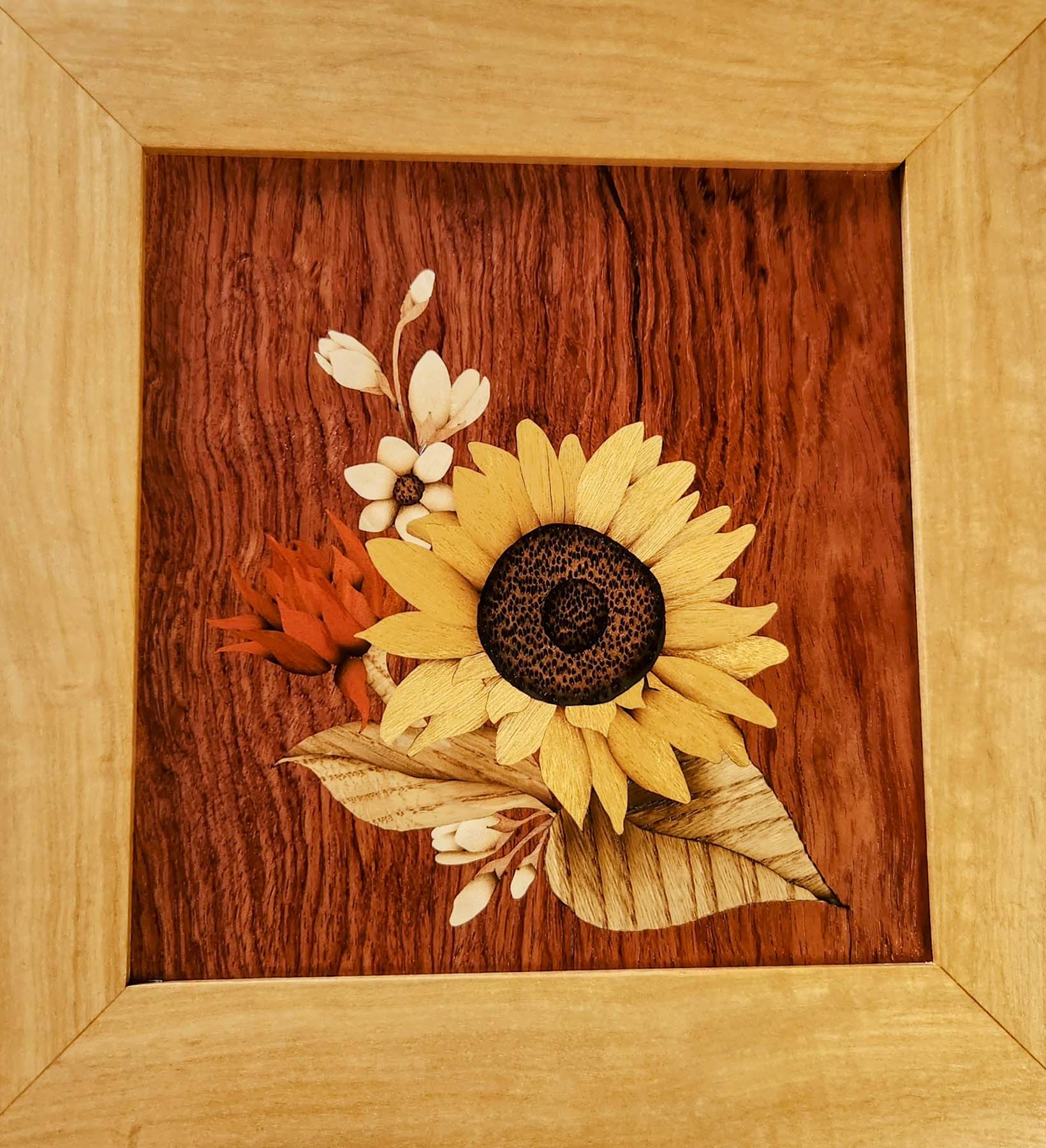 Marquetry Picture in Bubinga, Ceylon Satinwood, Yellowheart, Sassafras ...