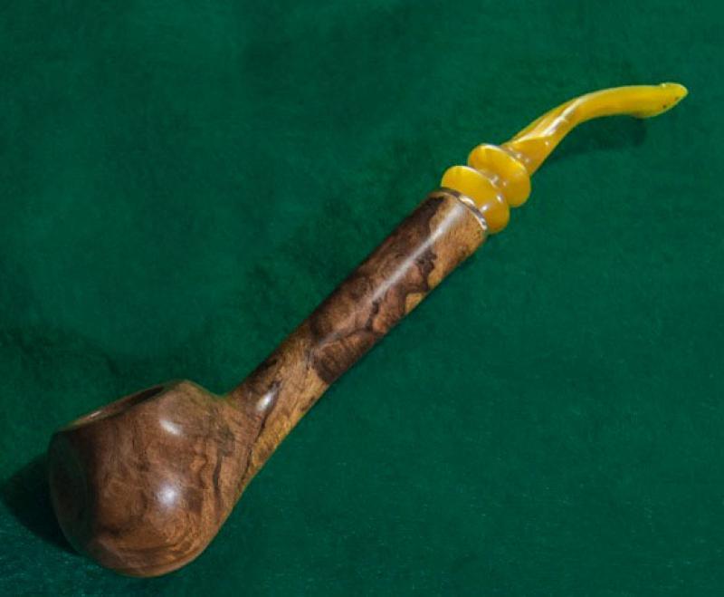 Claro Walnut Burl Pipe – Cook Woods