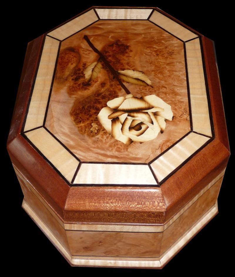 Rose Inlay Box – Cook Woods