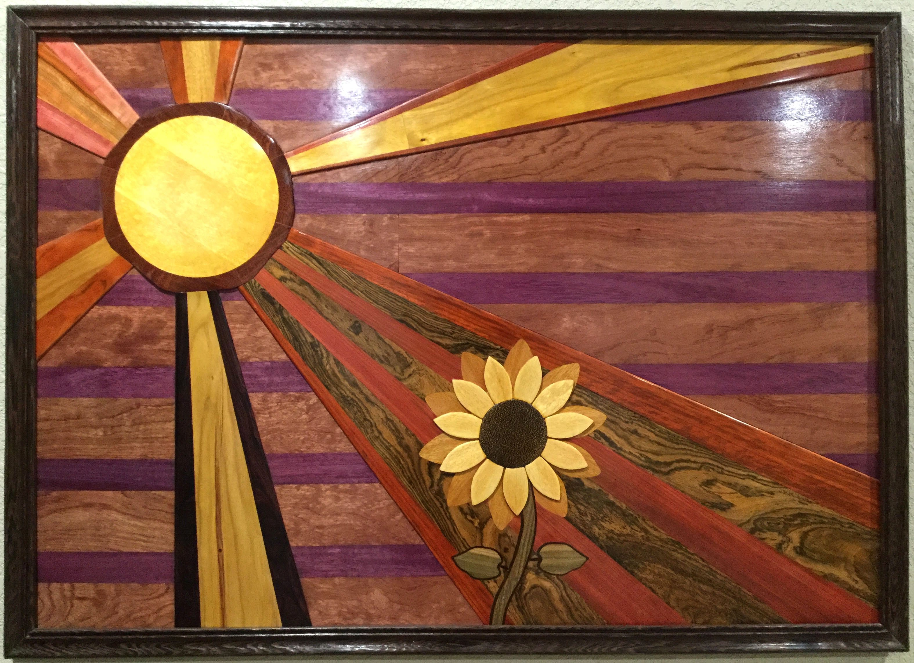Wood Mosaic in Wenge and a variety of exotic woods – Cook Woods