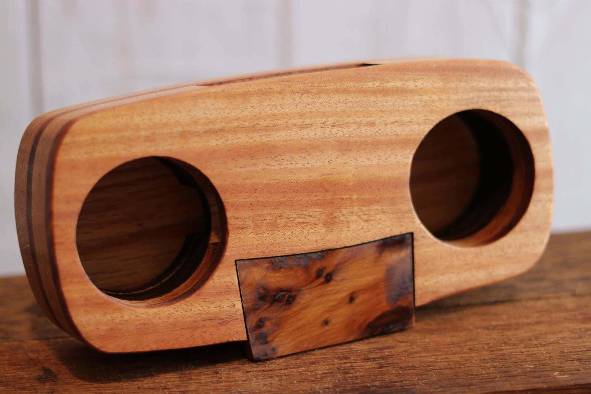 Mahogany, Thuya Burl, and White Oak Cell Phone Amplifier – Cook Woods